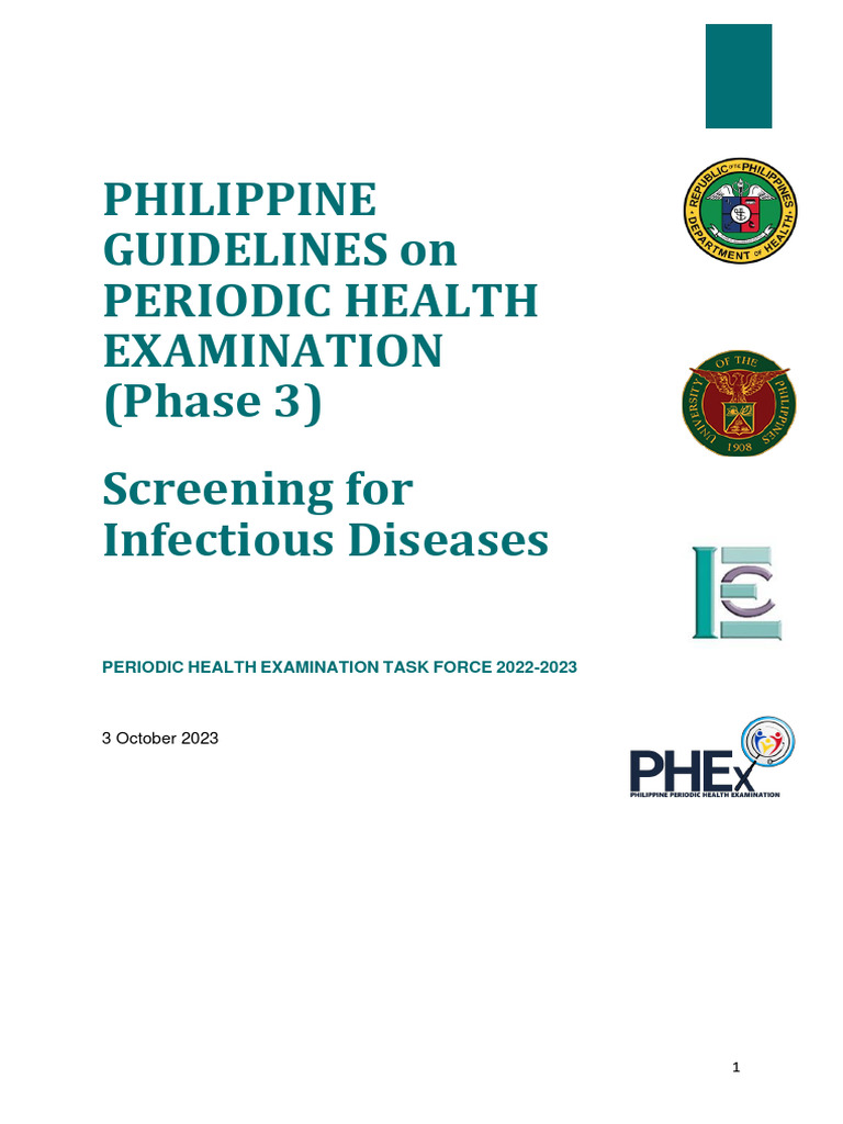 CPG - Philippine Guidelines On Periodic Health Examination Screening ...