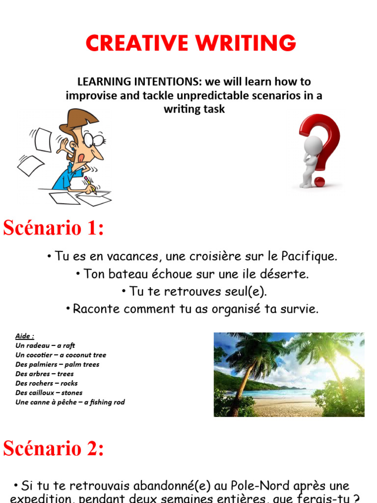 Écriture créative : scénarios d'improvisation | PDF
