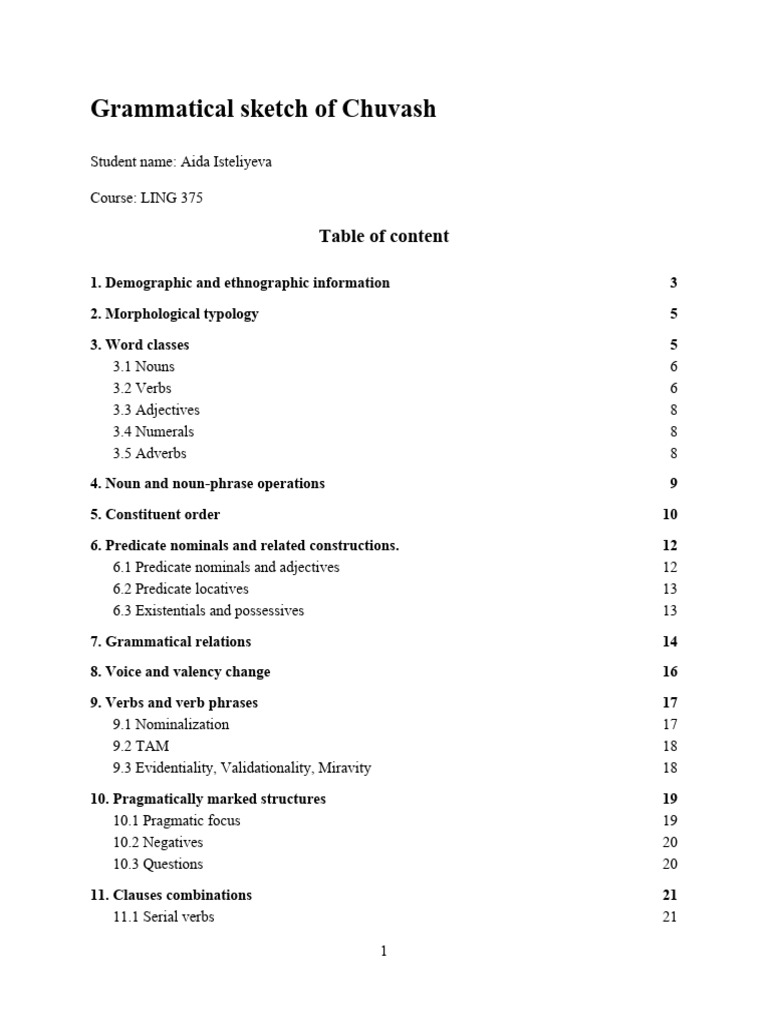 Chuvash Relative Clauses Explained | PDF | Verb | Adjective