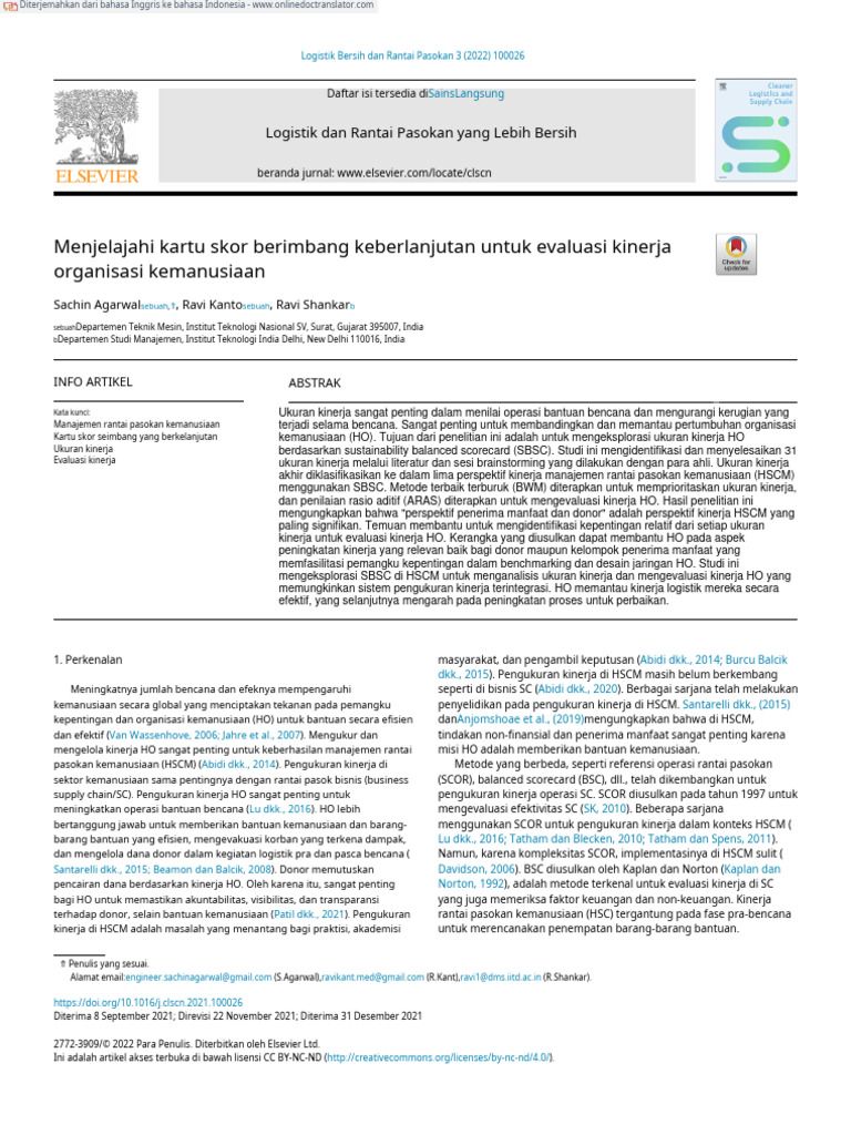 Terjemah Editan Pertemuan 12 - Agarwal Et Al. (2022) .En - Id | PDF