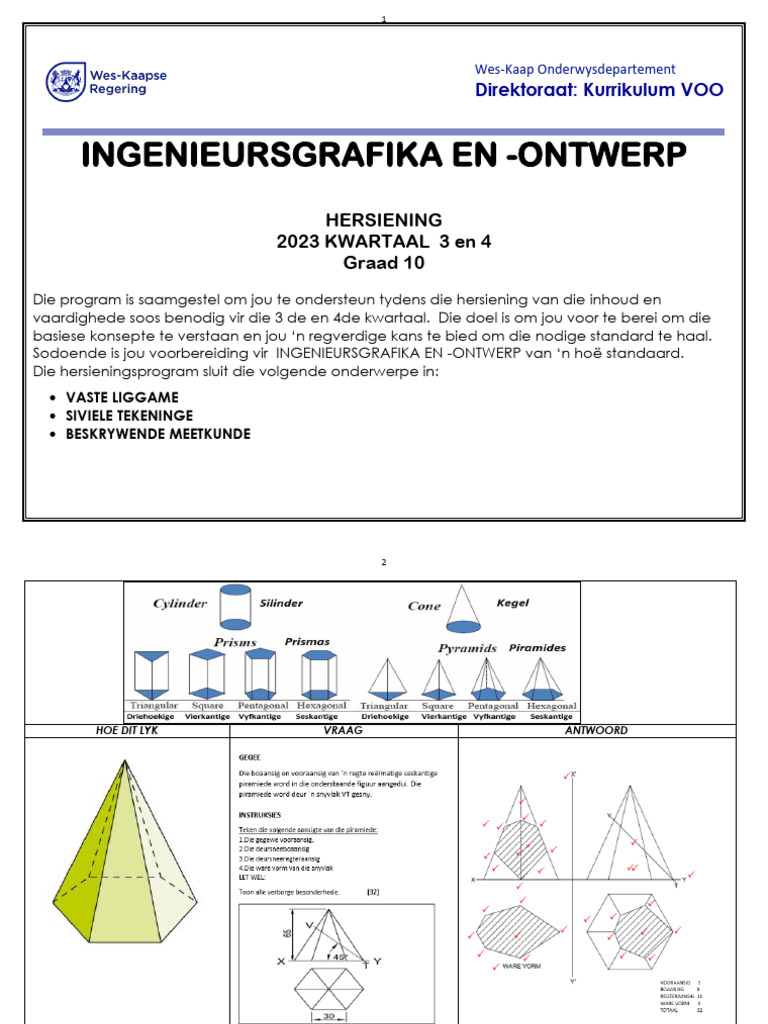 GR 10 INGENIEURSGRAFIKA EN - ONTWERP KWARTAAL 3 - 4 - HERSIENING - 2023 ...