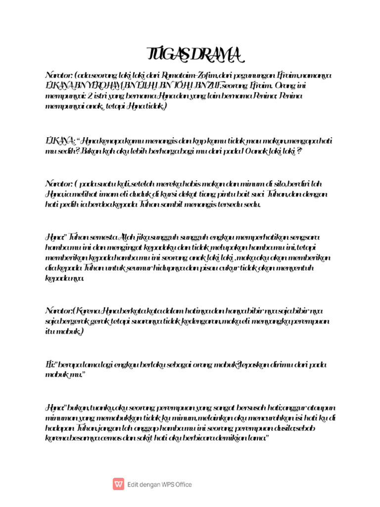 Tugas Drama | PDF
