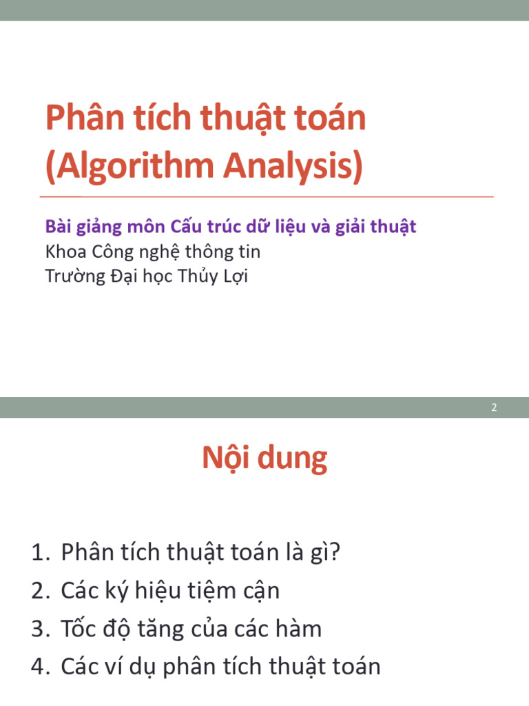 CTDL 01 Phan Tich Thuat Toan 1 | PDF