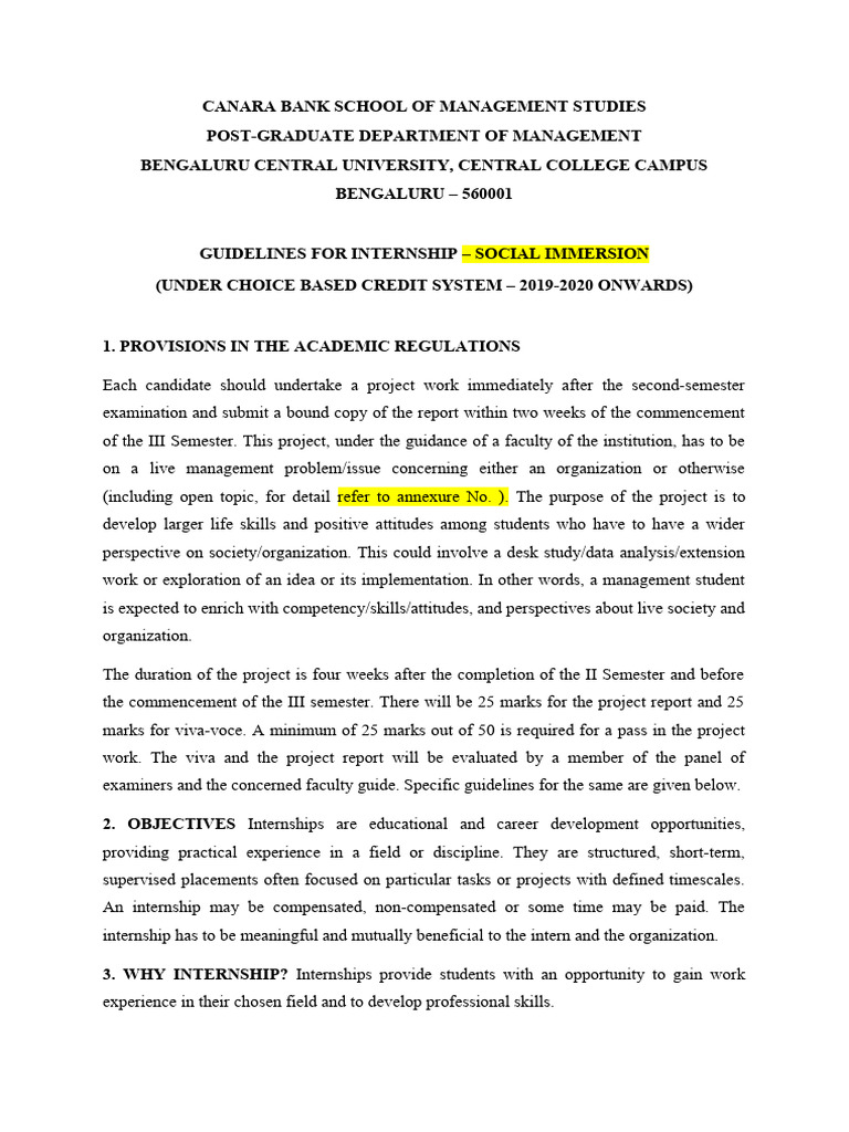 4.2 Social Immersion Project Guideliness | PDF