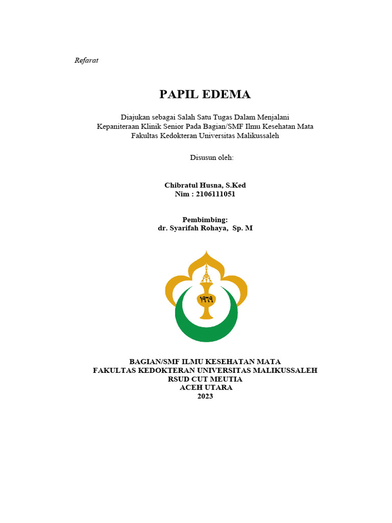 Papil Edema: Penyebab dan Penanganan | PDF