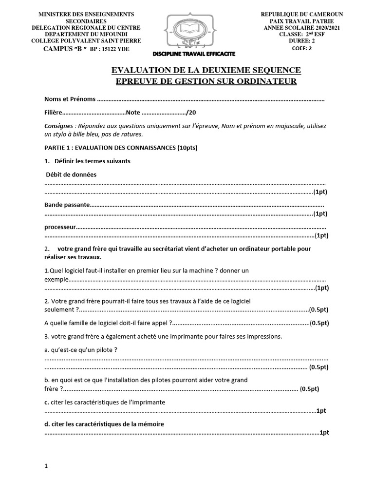 Sequence 2 Gso 2ND Esf-2 | PDF