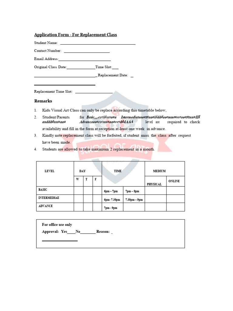 Latest Replacement Form | PDF