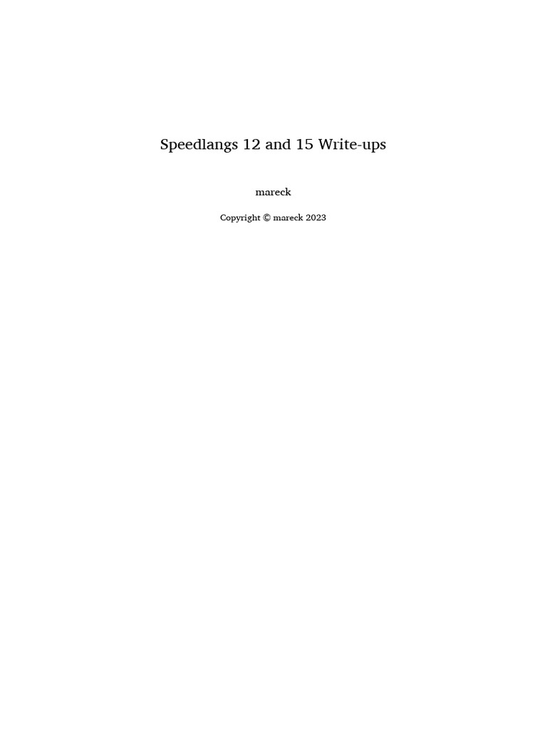 Speedlangs 12 15 Writeups | PDF | Language Arts & Discipline | Poetry