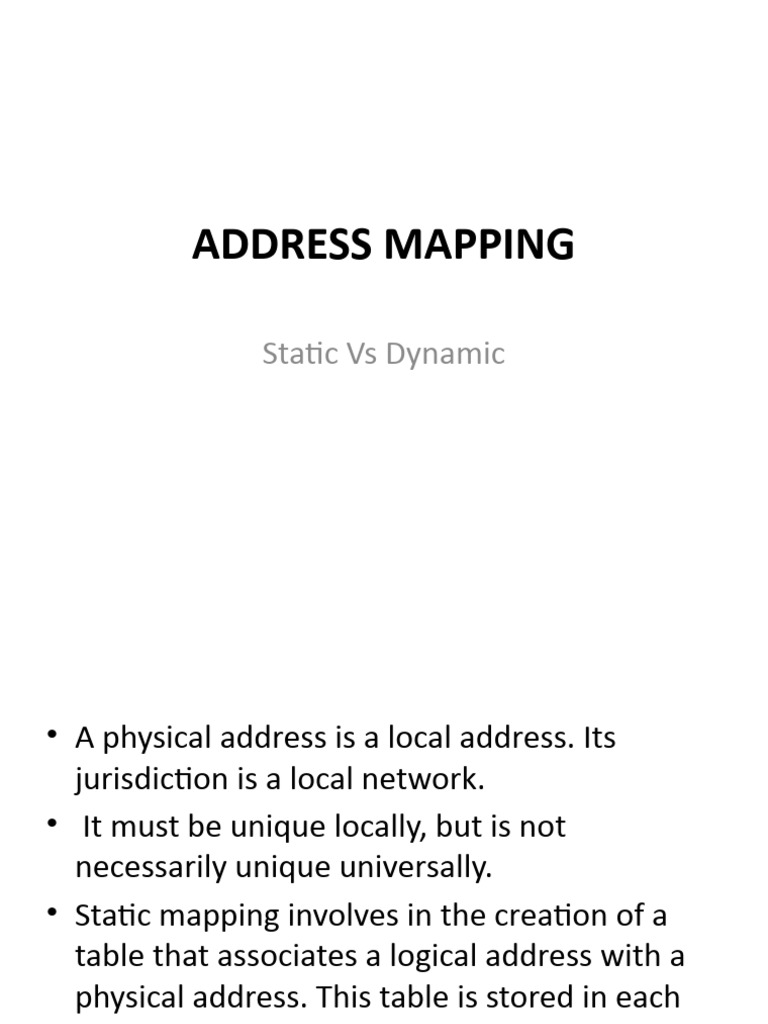 Address Mapping | PDF