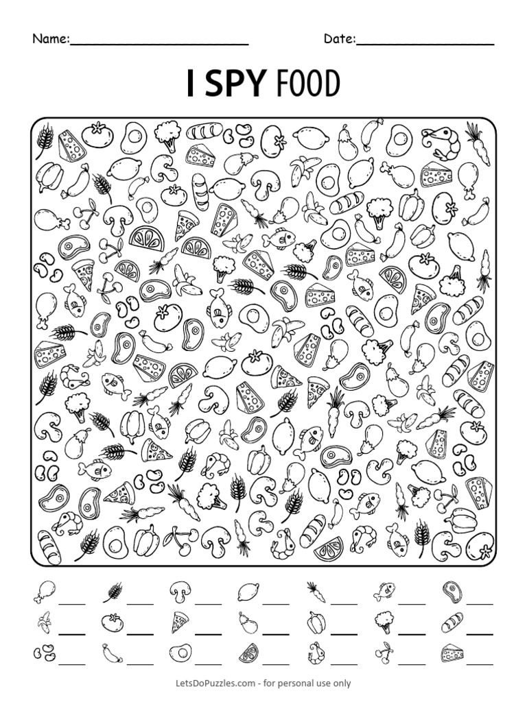 I Spy Food | PDF