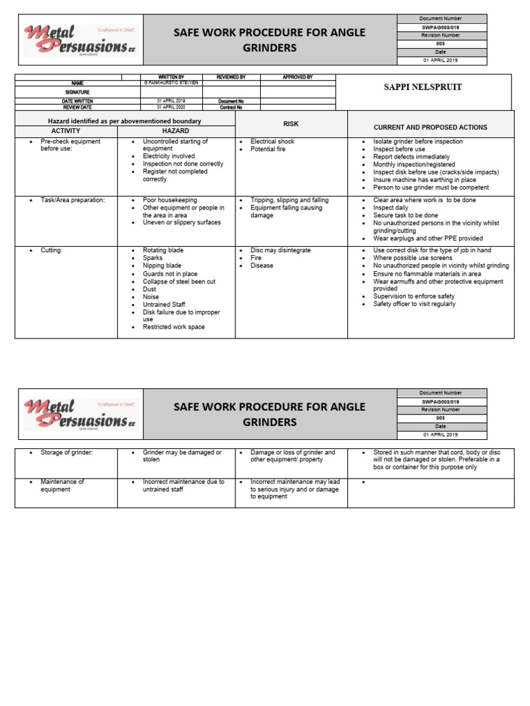 Angle Grinder SWP | PDF