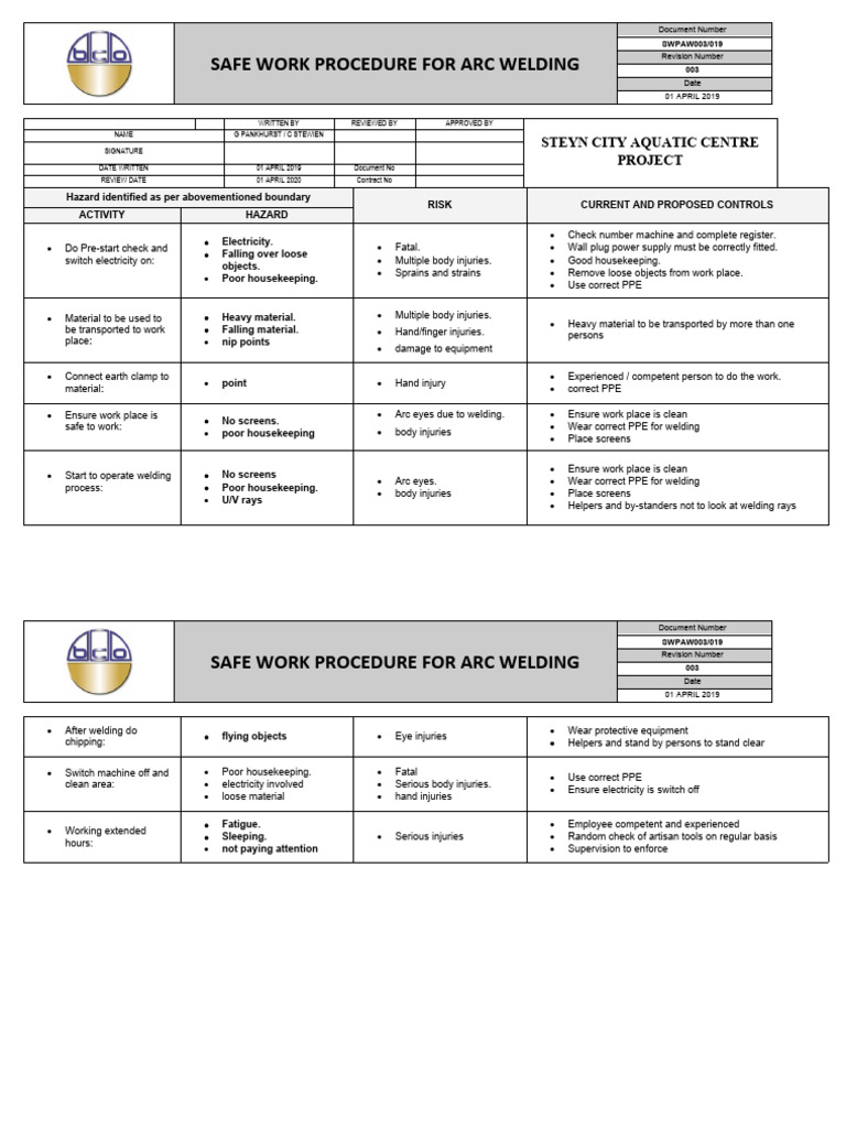 Arc Welding SWP | PDF