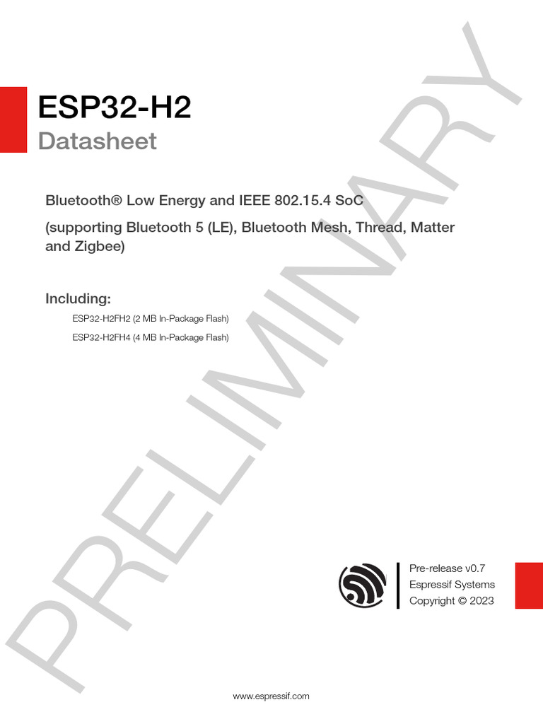 Esp32-H2 Datasheet en | PDF