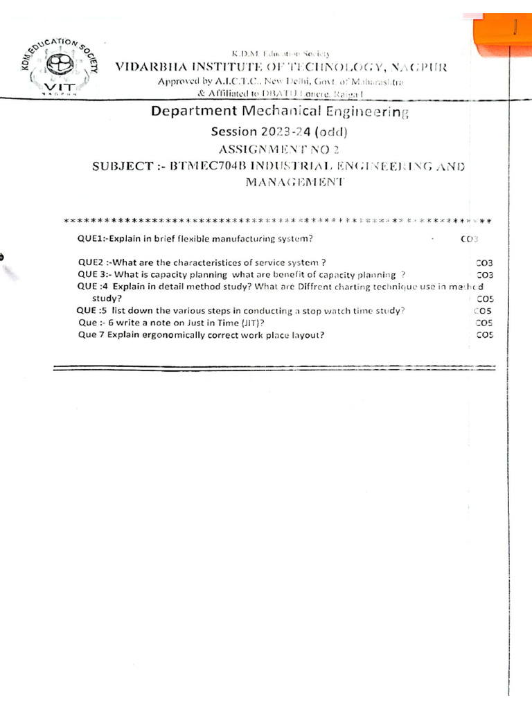 Assignment 2 (VII Sem) | PDF