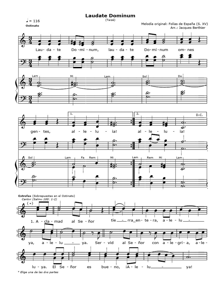 Laudate Dominum. Taizé | PDF