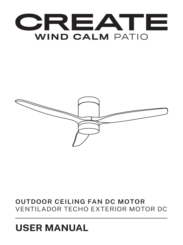 Outdoor Ceiling Fan User Manual | PDF