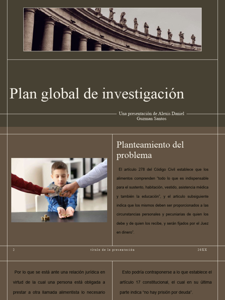 Diapositivas Plan Global de Investigación Alexis Daniel Guzman Santos | PDF