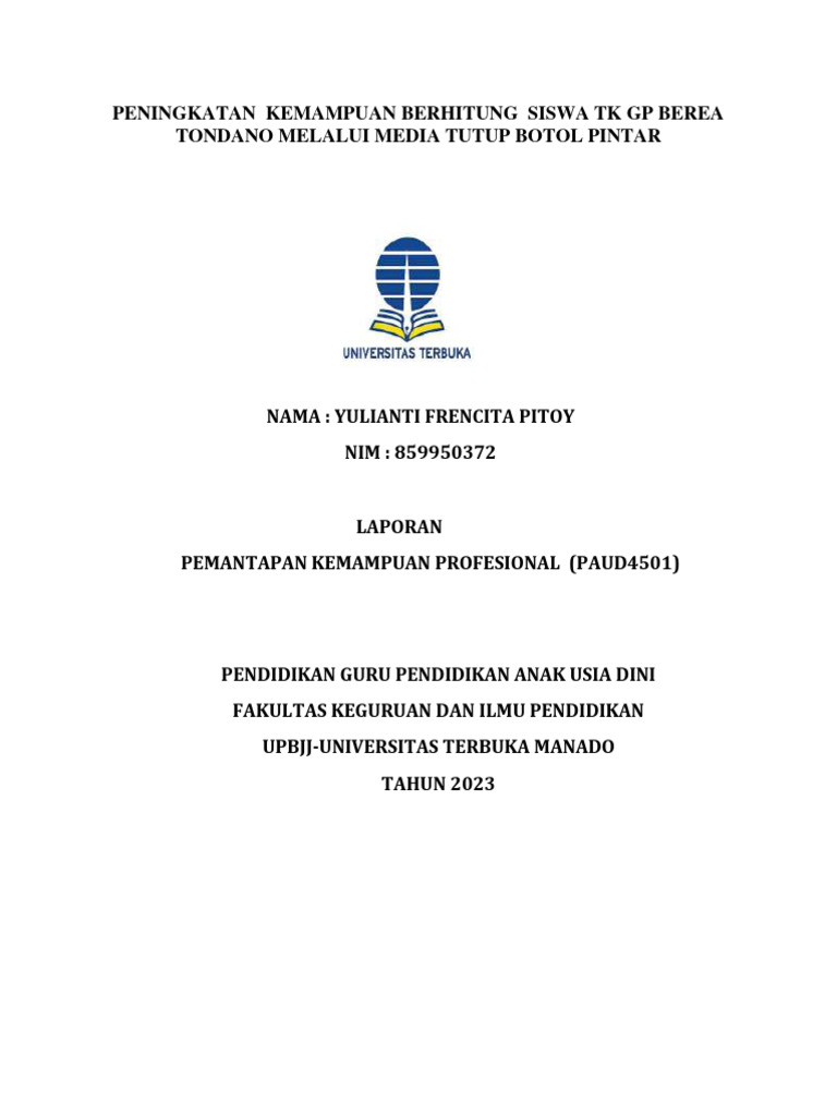 contoh laporan pkp | PDF