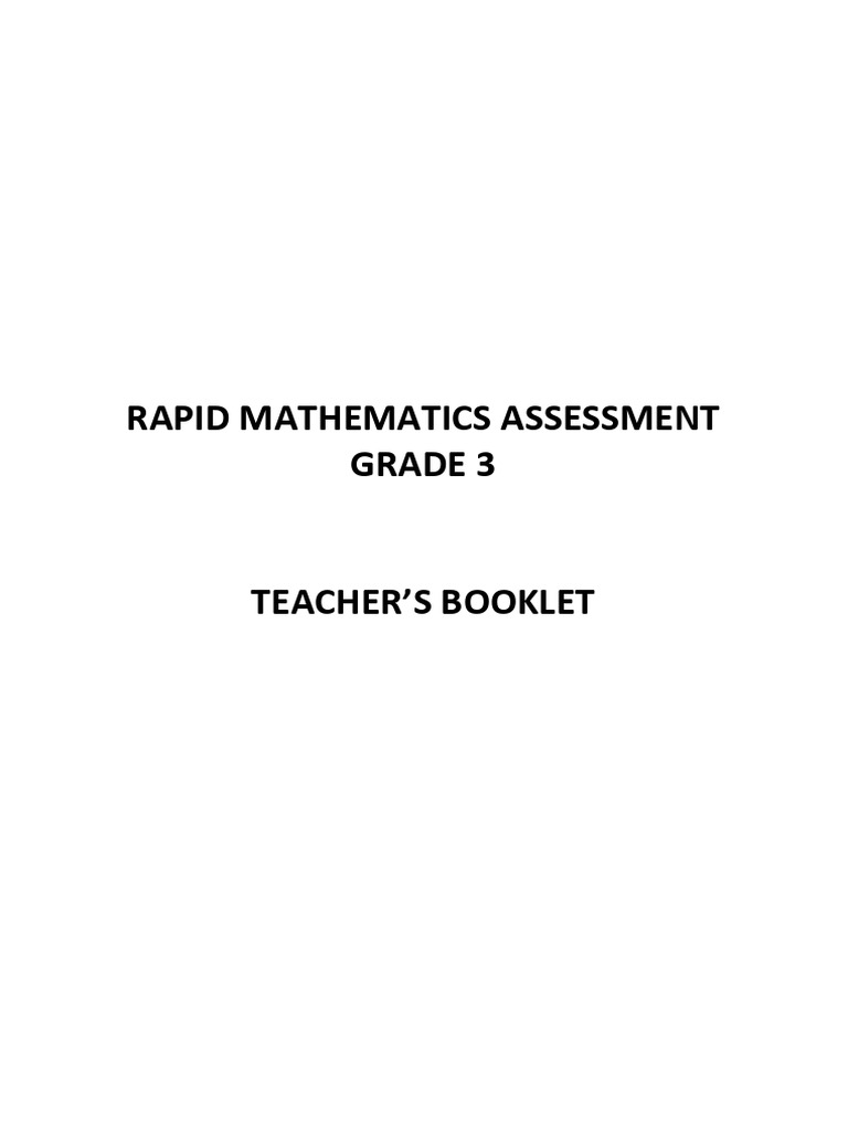 Grade 3 Rapid Math Assessment Guide | PDF