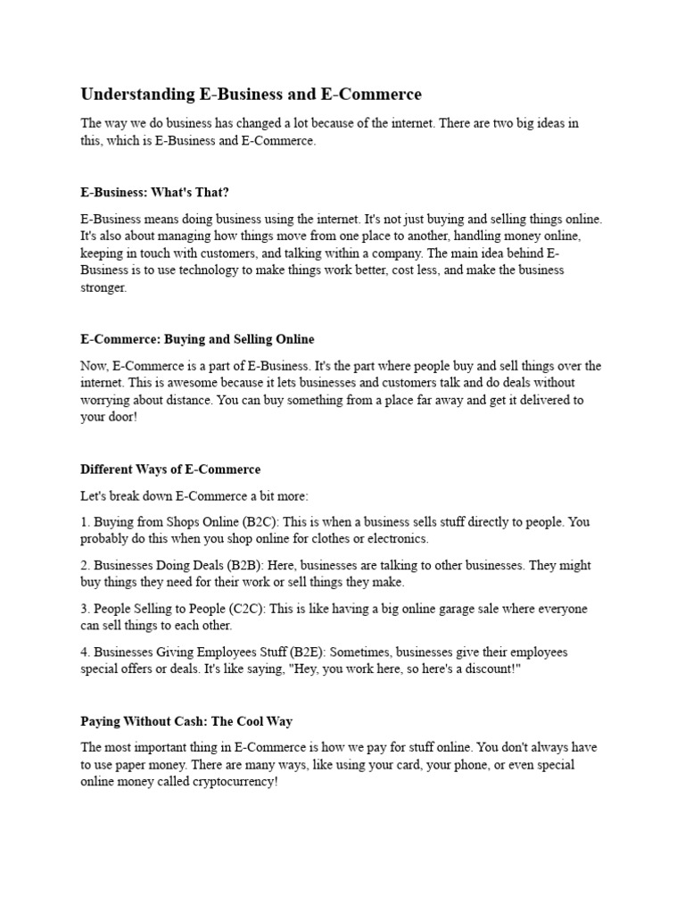 Rivalent Farel Langkun - Understanding E-Commerce and E-Business | PDF | E Commerce | Electronic ...