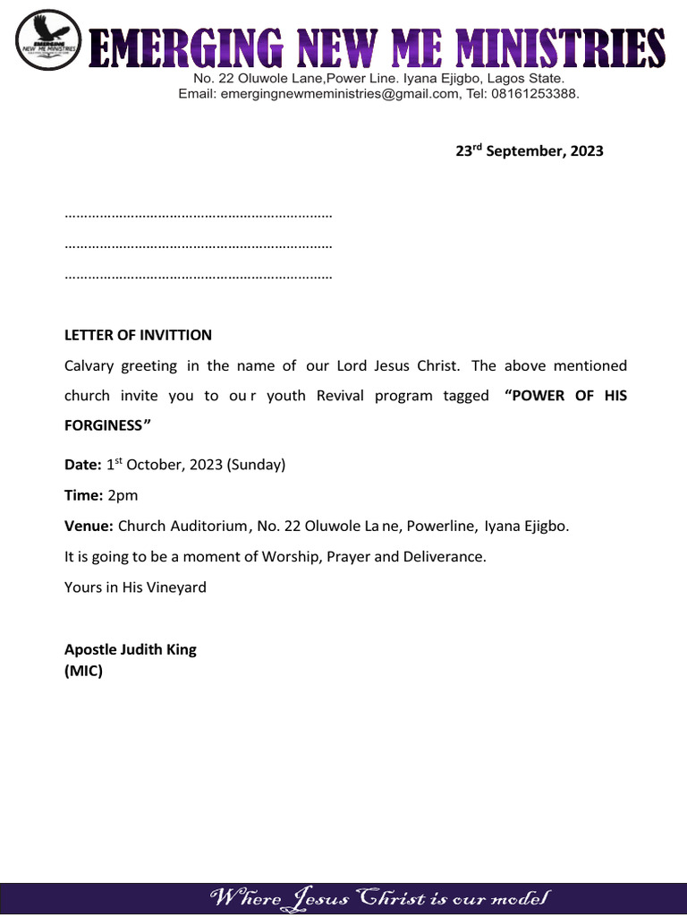 LETTER OF INVITATION | PDF
