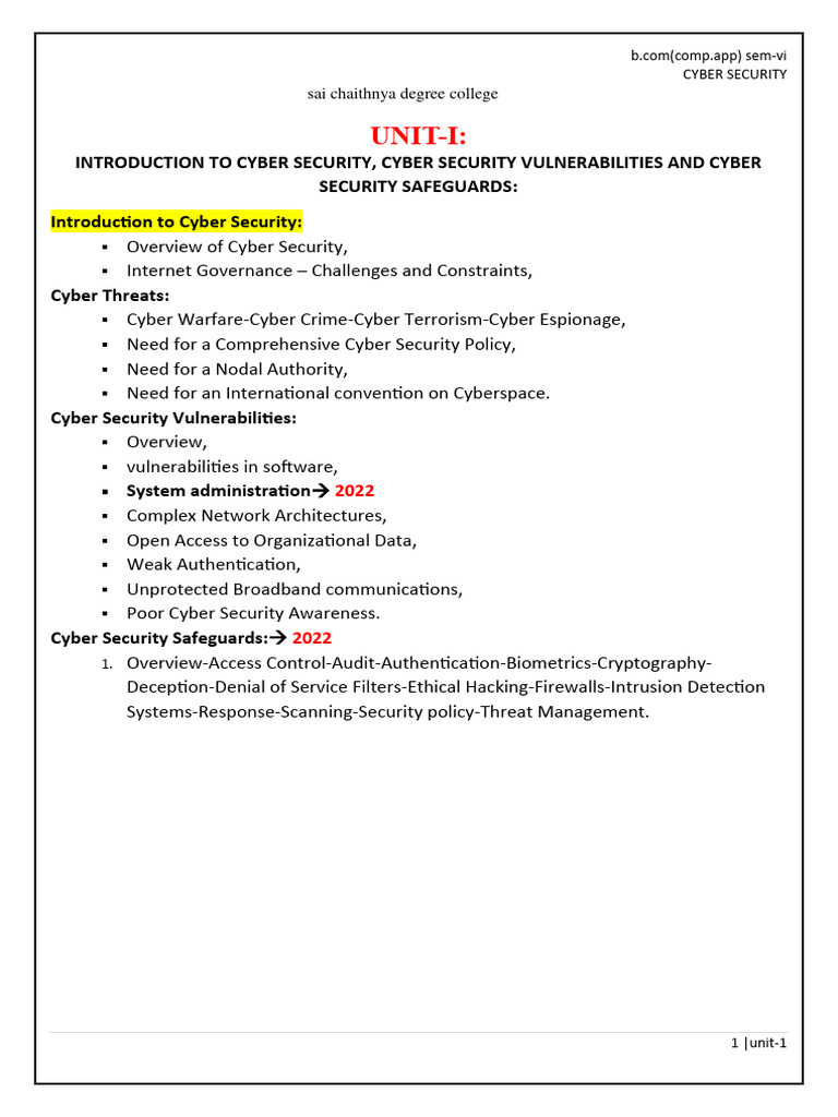 Unit 1 | PDF