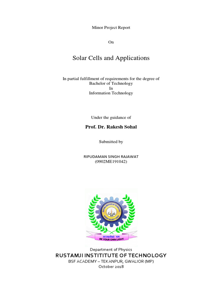 Solar Cells: Efficiency and Applications | PDF | Solar Cell | Solar Panel