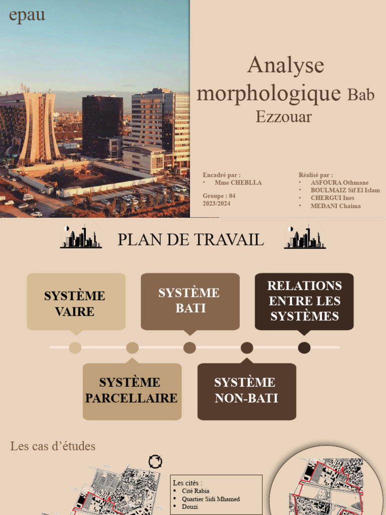 Analyse Morphologique Bab Ezzouar | PDF