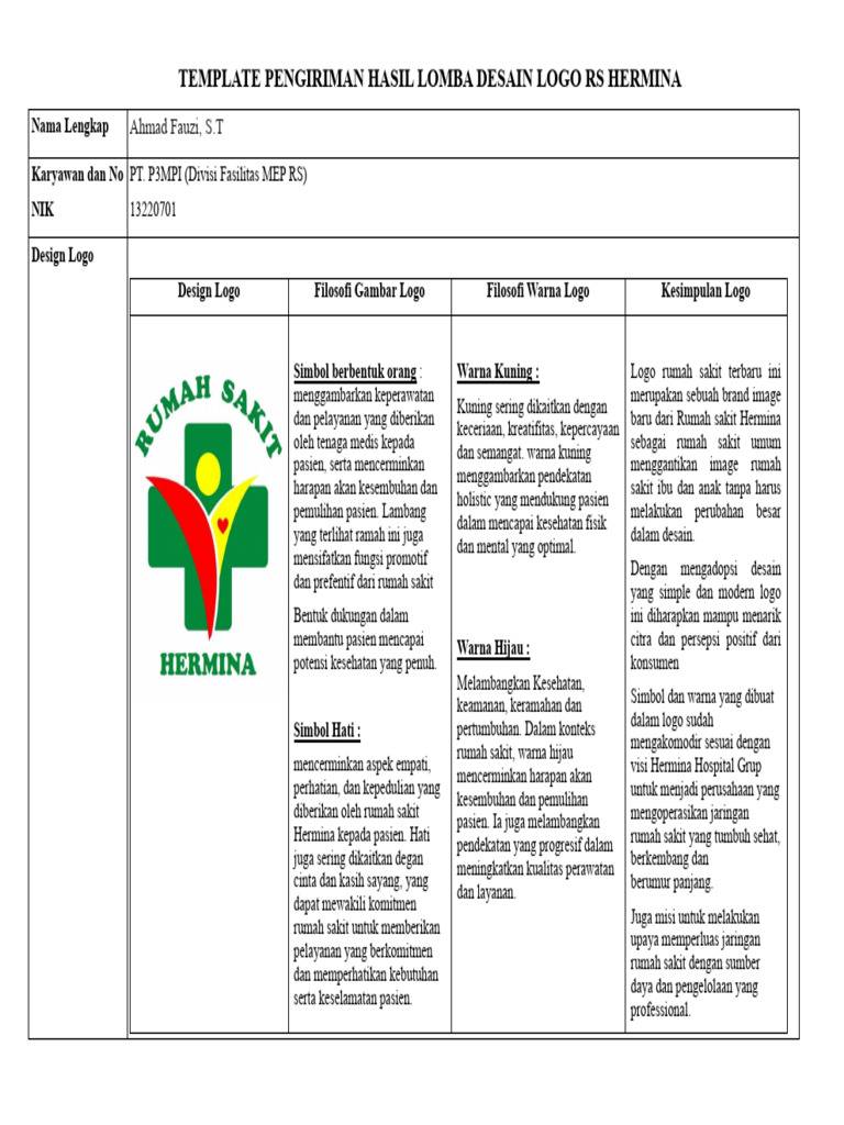 TEMPLATE LOMBA LOGO RS HERMINA (Ahmad Fauzi P3MPI) | PDF