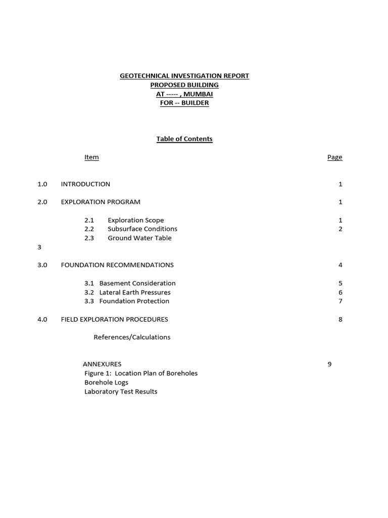 Geotechnical Investigation for Piles | PDF | Home & Garden | Science ...