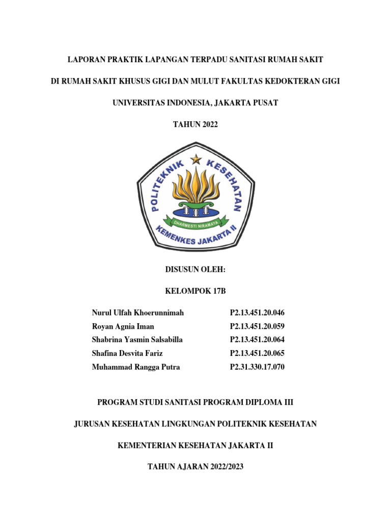 Revisi 3 Sanitasi RS - RSKGM FKG UI | PDF