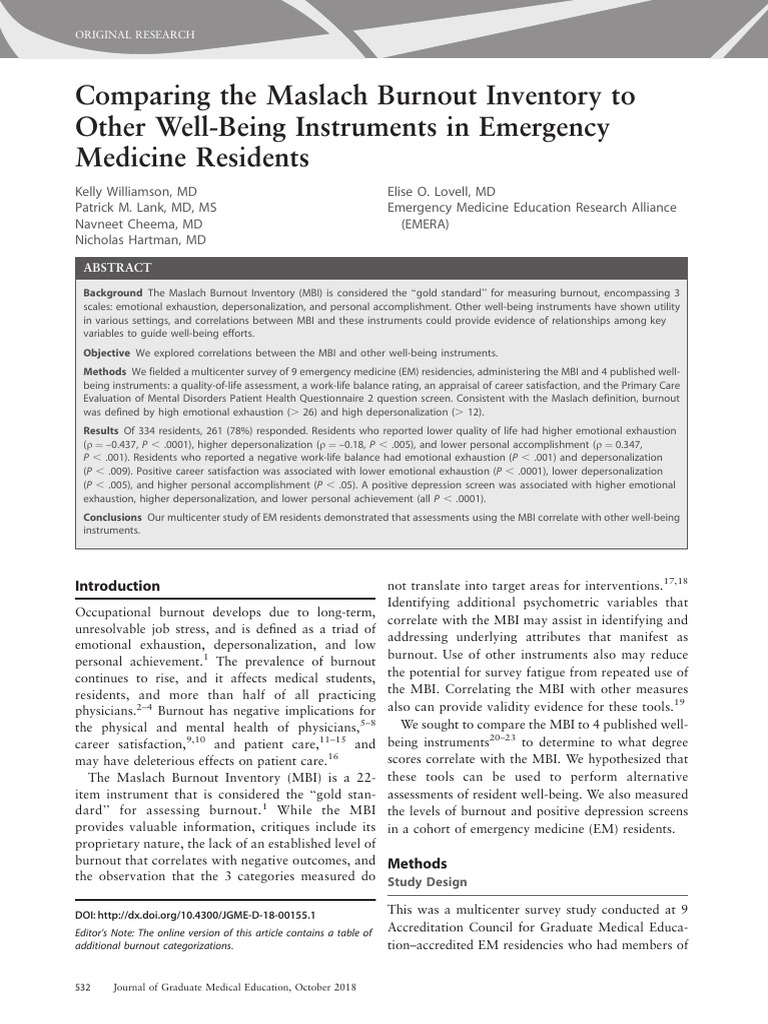 Maslach Burnout Inventory | PDF