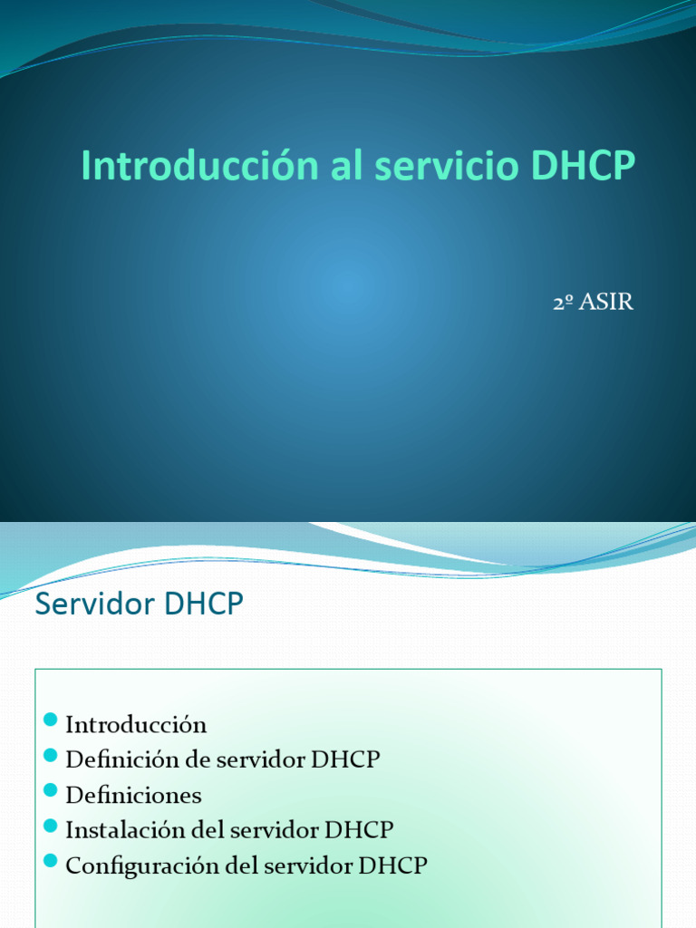 IntroducciÃ N Al Servicio DHCP | PDF | Dirección IP | Ingeniería Informática
