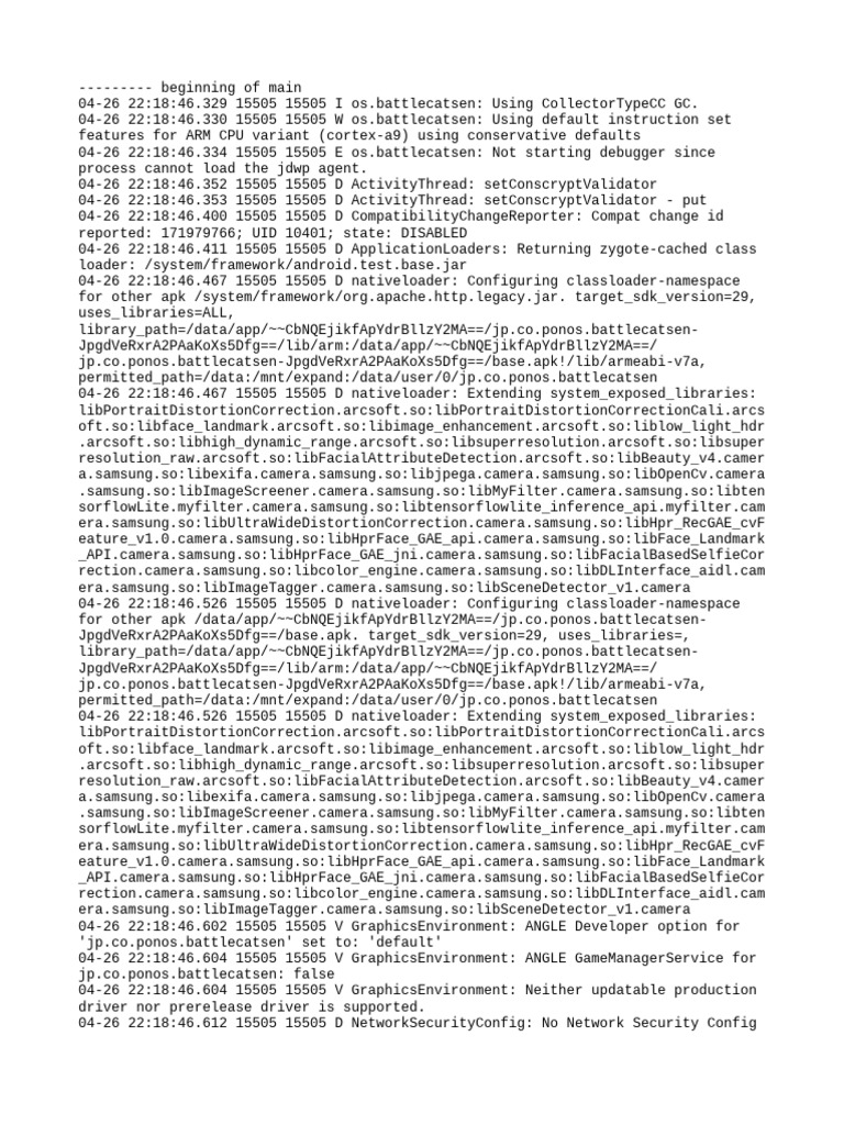 Battle Cats App Initialization Logs | PDF | Software Engineering ...