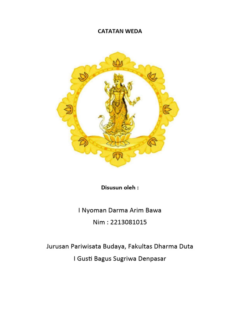 Catatan Weda | PDF | Ilmu Sosial | Filsafat