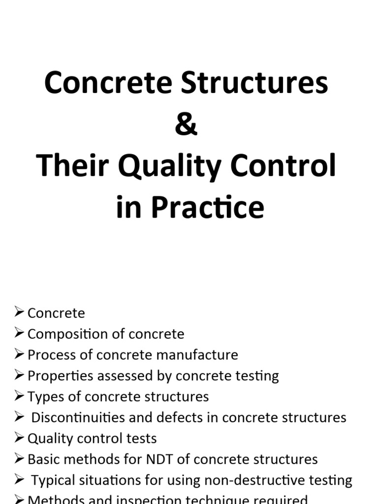 Concrete Structures Quality Control by DR - Bashir Alam | Download Free ...