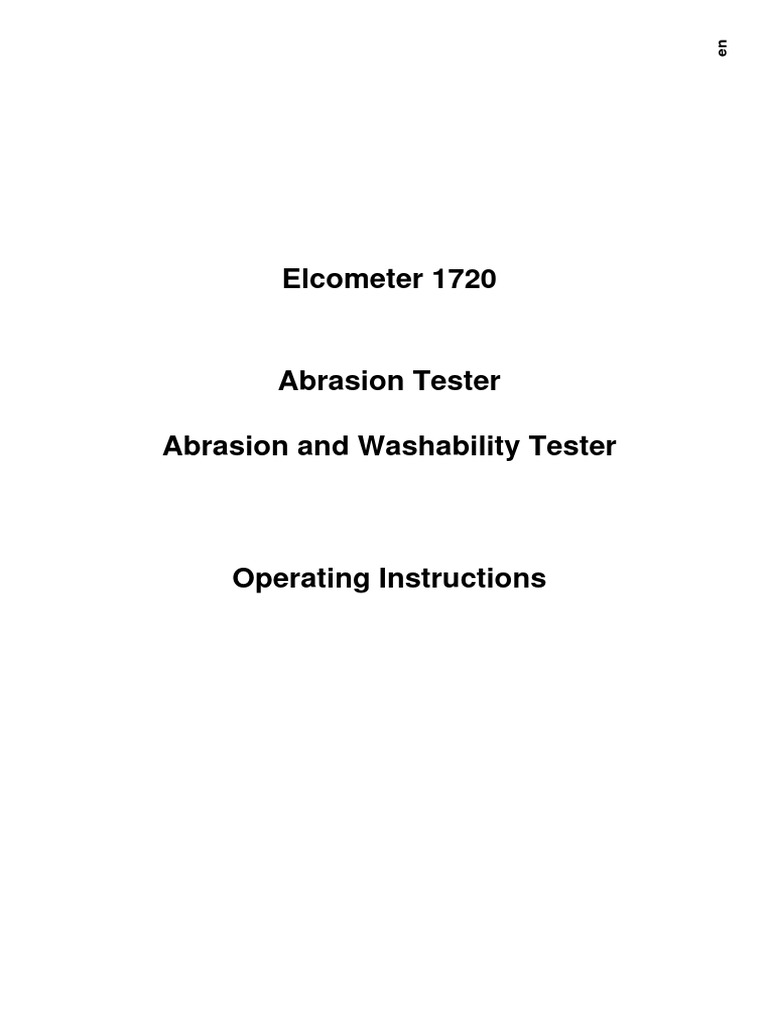 Elcometer 1720: 1720 - TMA - 0316 - 00 - 08.fm Page - 1 Thursday ...