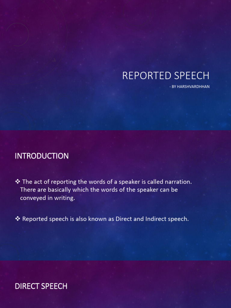 Reported Speech | PDF