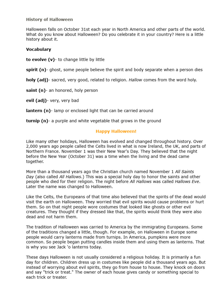 History of Halloween | PDF | History | Religion & Spirituality