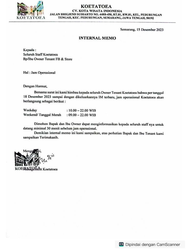 Im Jam Operasional | PDF