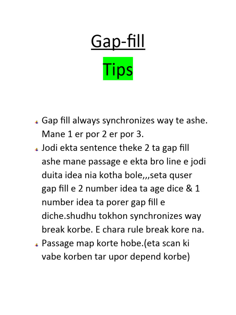 Gap Fill | PDF | Noun | Adverb