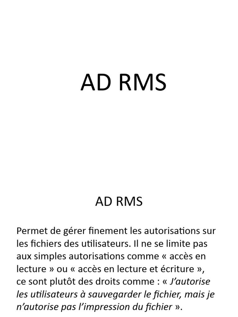 Ad RMS | PDF