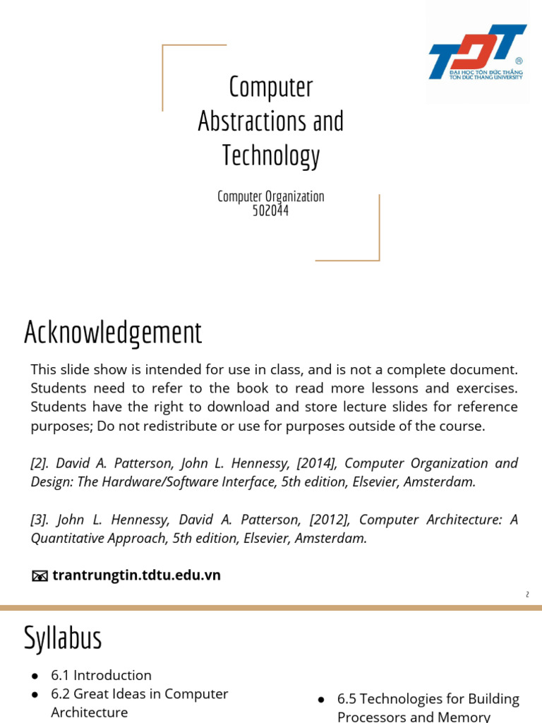 CH6 - Computer Abstractions and Technology | PDF | Computer Data Storage | Central Processing Unit
