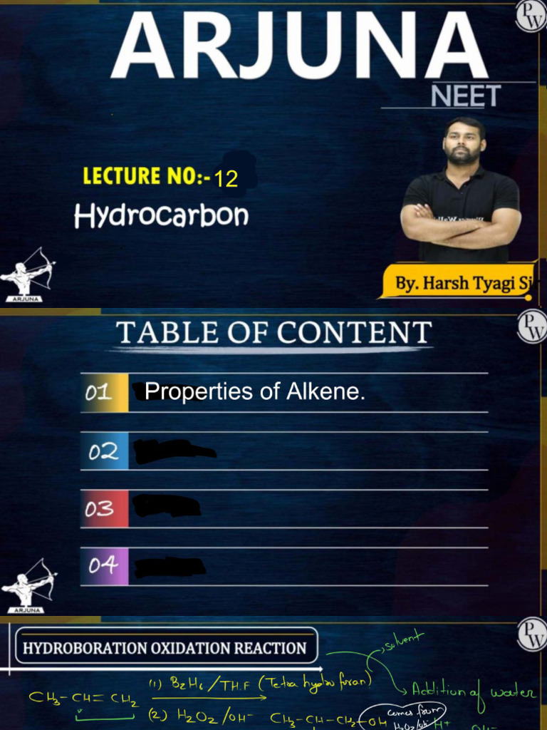 Hydrocarbon 12 - Class Notes - Arjuna NEET 2023 | PDF