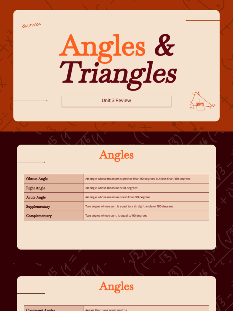 Angles & Triangles | PDF | Line (Geometry) | Perpendicular