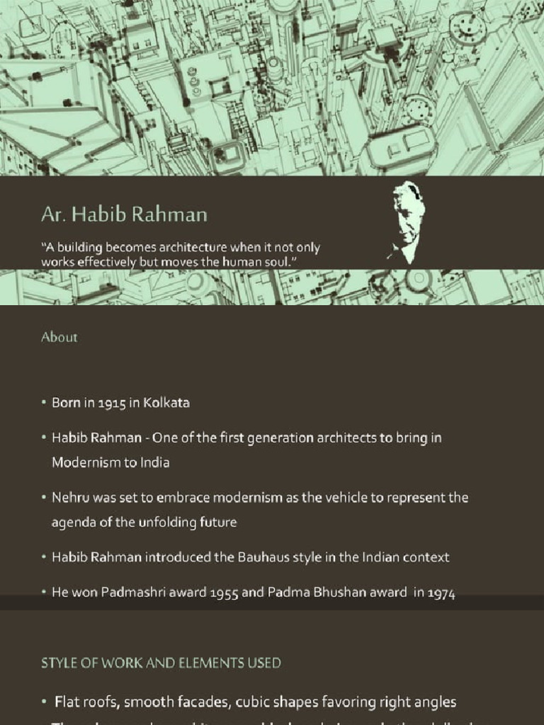 Ar. Habib Rehman | PDF