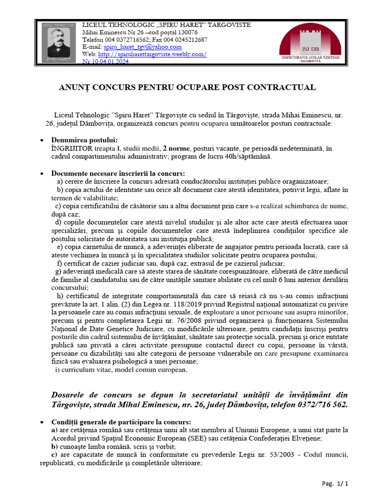 Anunt Post | PDF