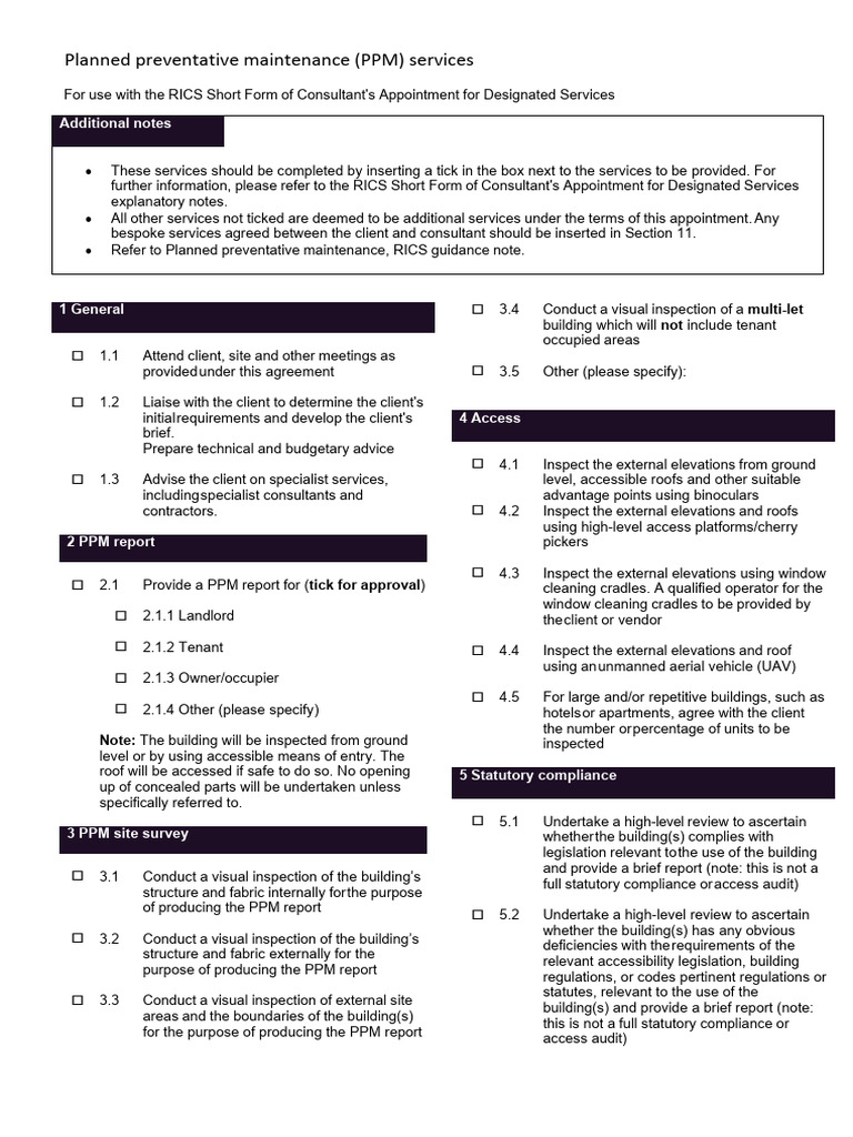 Appendix 1 PPM Services | PDF