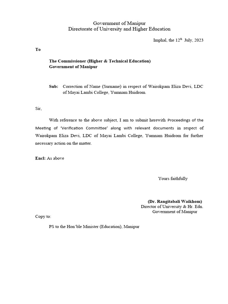 Letter To AD and Proceeding | PDF