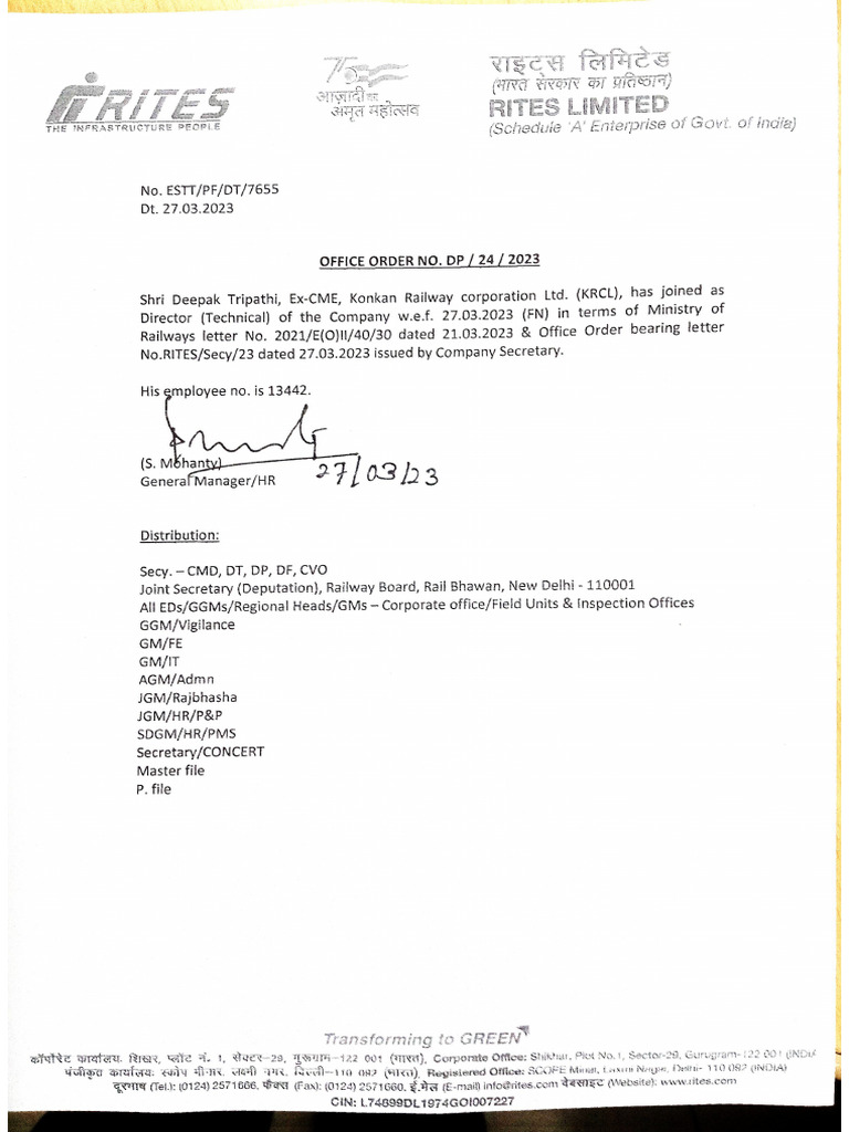 Director (Technical) Order | PDF